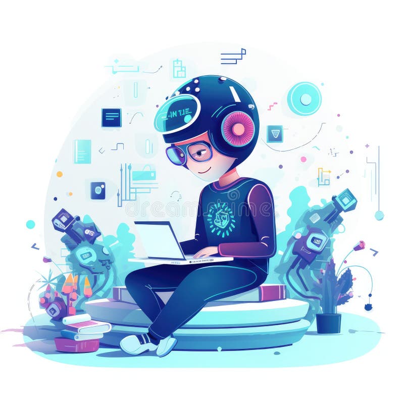 The Chatbot Helps the Student Find Information and Write an Essay Stock ...