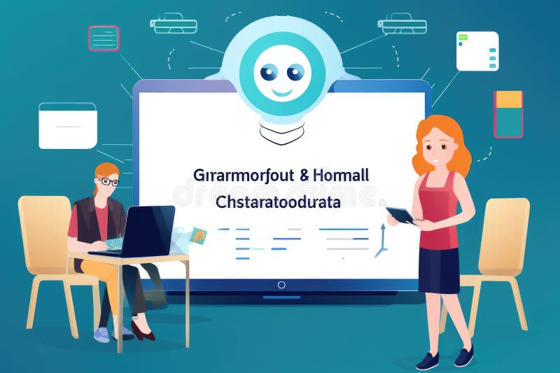 The Chatbot Helps the Student Find Information and Write an Essay Stock ...