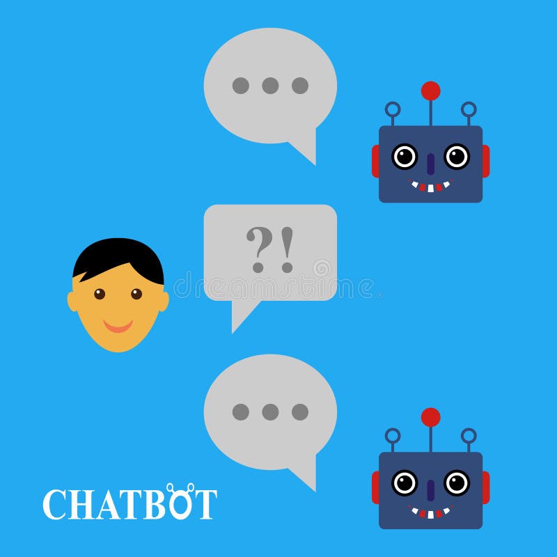 Chatbot and Human Conversation on Smartphone Stock Vector ...
