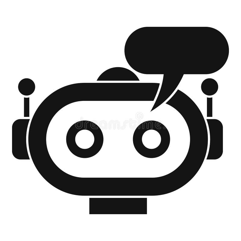 Chatbot icon, simple style stock vector. Illustration of logo - 152749400 Chatbot icon, simple style stock vector. Illustration of logo - 152749400