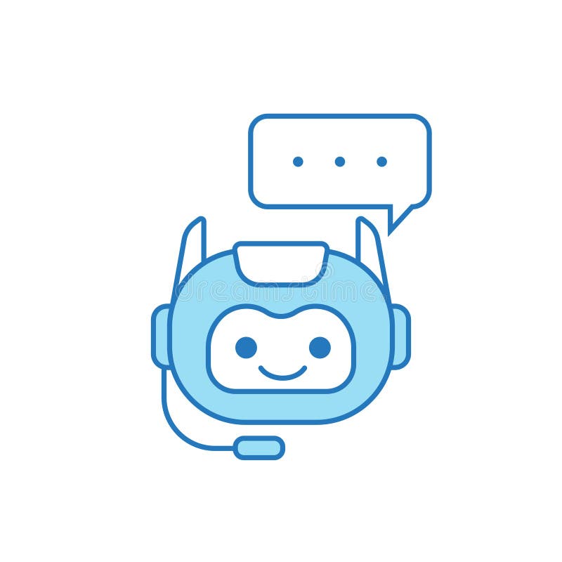 Chatbot Icon or Virtual Assistant Icon Design with Bubble Speech and ...