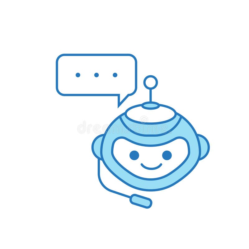 Chatbot Icon or Virtual Assistant Icon Design with Bubble Speech and ...