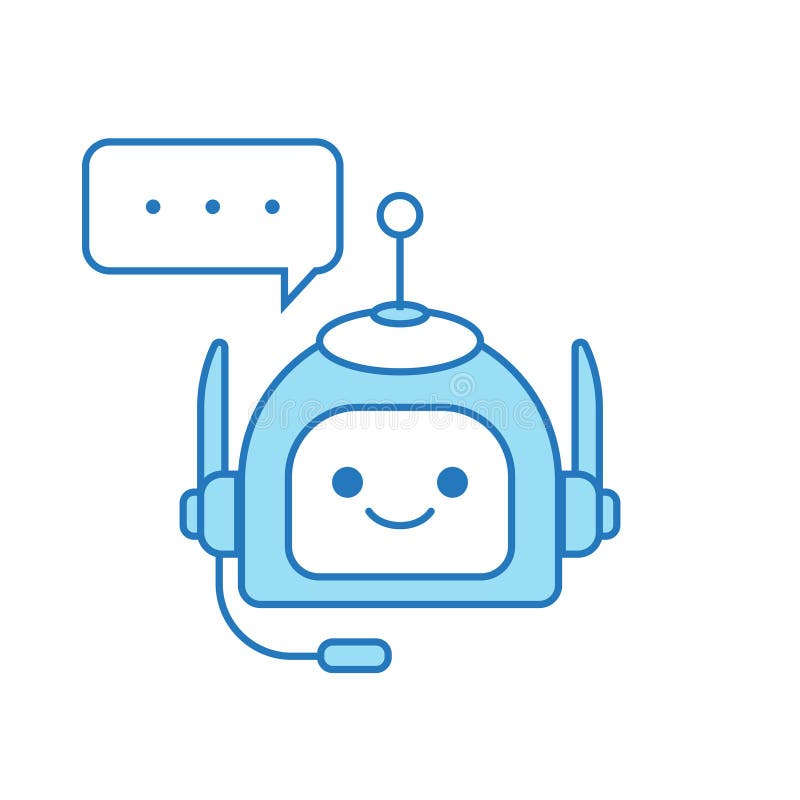Chatbot Icon or Virtual Assistant Icon Design with Bubble Speech and ...