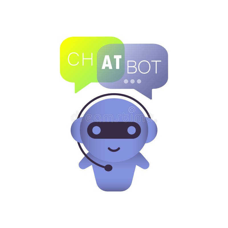 Chatbot Illustration. Online Assistant Bot Landing Page Template ...