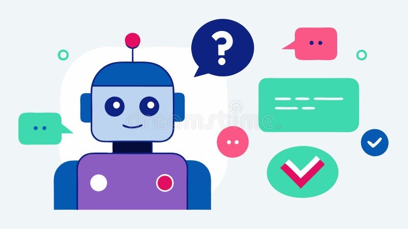 Chatbot Interacting an Illustration of a Chatbot Engaging with a User ...