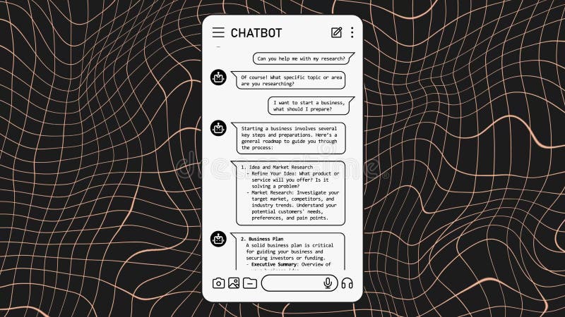 Chatbot Interaction on Phone Animation Video Stock Footage - Video of ...