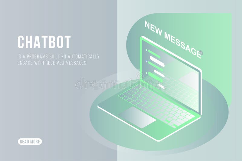 Chatbot Isometric Concept with New Messages and Pop-up Chatting on the ...