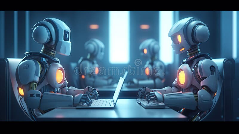 Chatbot Learning and Answering Questions, 3D Render Style. AI Generated ...