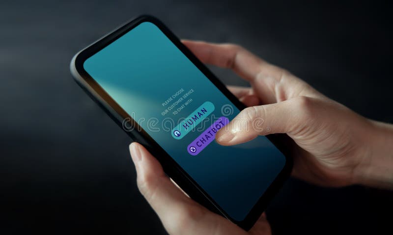 Chatbot, LiveChat Technology Concept. Customer Using Mobile Phone To ...