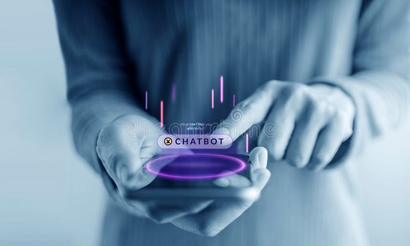 Chatbot, LiveChat Technology Concept. Customer Using Mobile Phone To ...