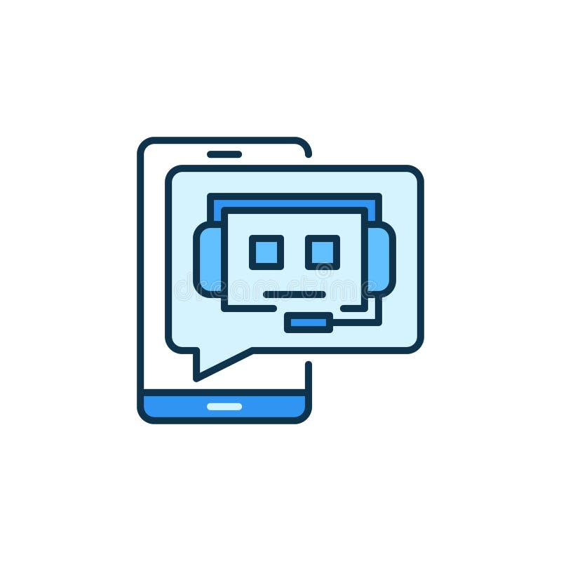 Chatbot and Mobile Smartphone Speech Bubble Vector Concept Colored Icon ...