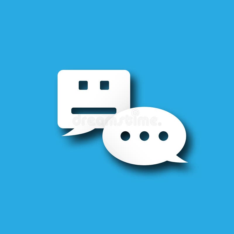 Chatbot Notification Bubble Alert Messenger Icon with Personal User ...