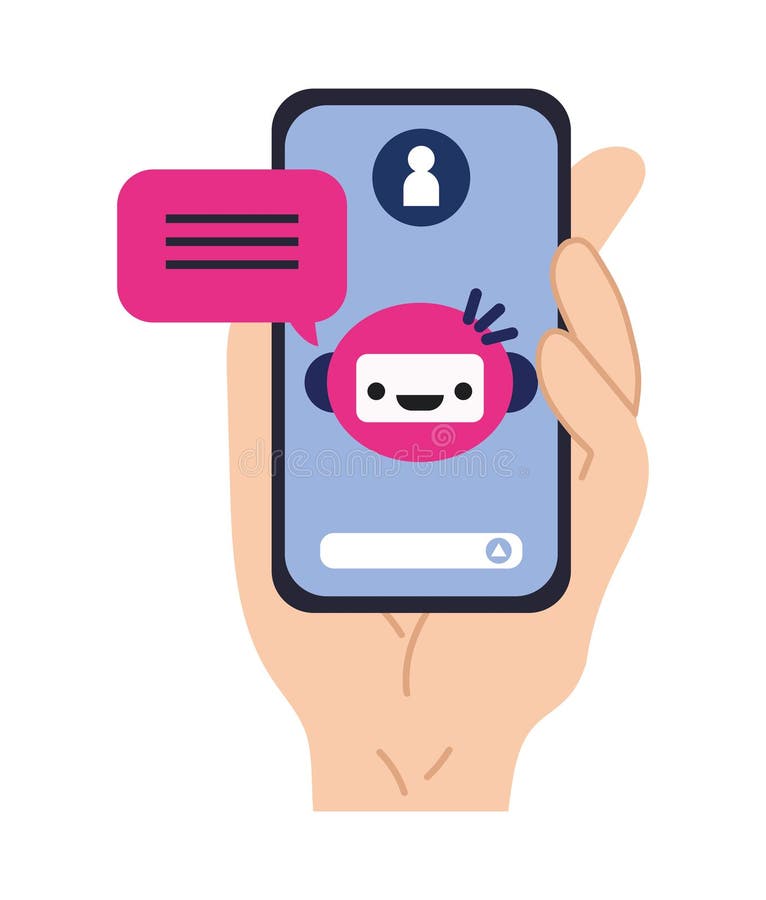Chatbot online interactive stock illustration. Illustration of business ...