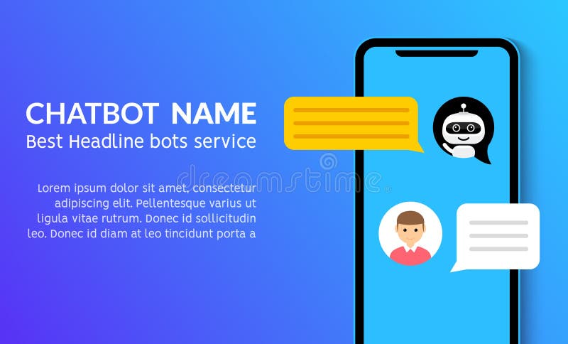 Chatbot Phone Call Flat Customer Vector Service Marketing Banner. Chat ...