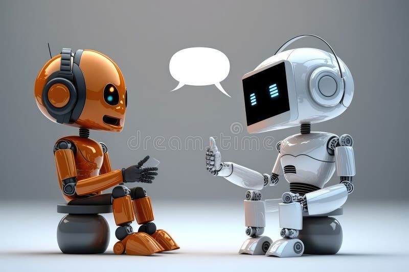 Chatbot Robot Conducting Interview with Human, for Demonstration of Its ...