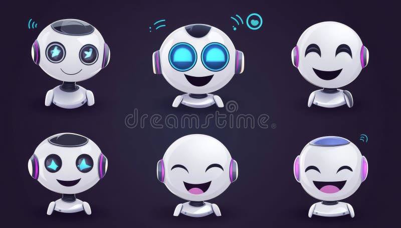 Chatbot Robot Emotion Emotion Feeling Character Expression Cyborg Stock ...