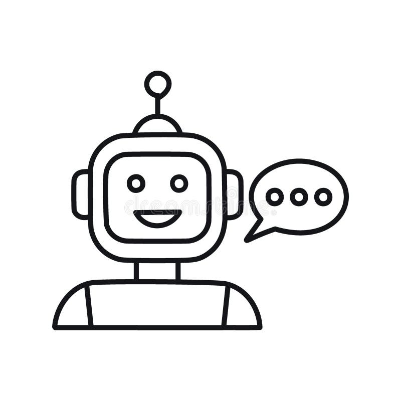 Chatbot Robot Icon. Friendly Robot with a Speech Bubble, Representing ...