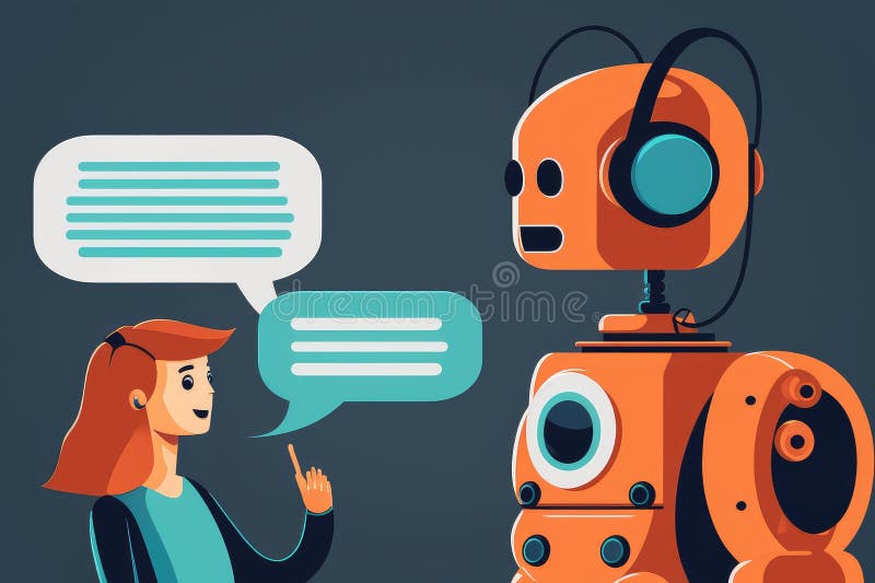 Chatbot Robot, Speaking with Customer Service Representative, Handling ...