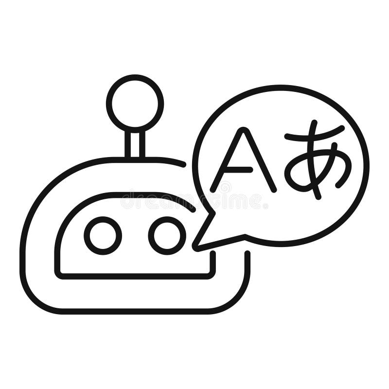 Chatbot Speaking Different Languages with Speech Bubble Icon Stock ...