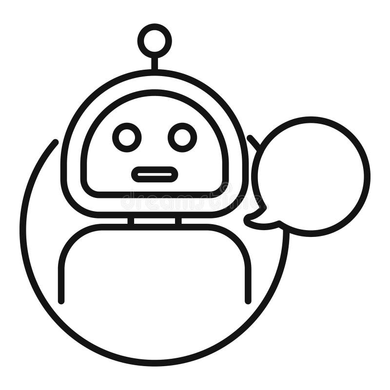 Chatbot Speaking Inside Circular Speech Bubble Icon Stock Vector ...