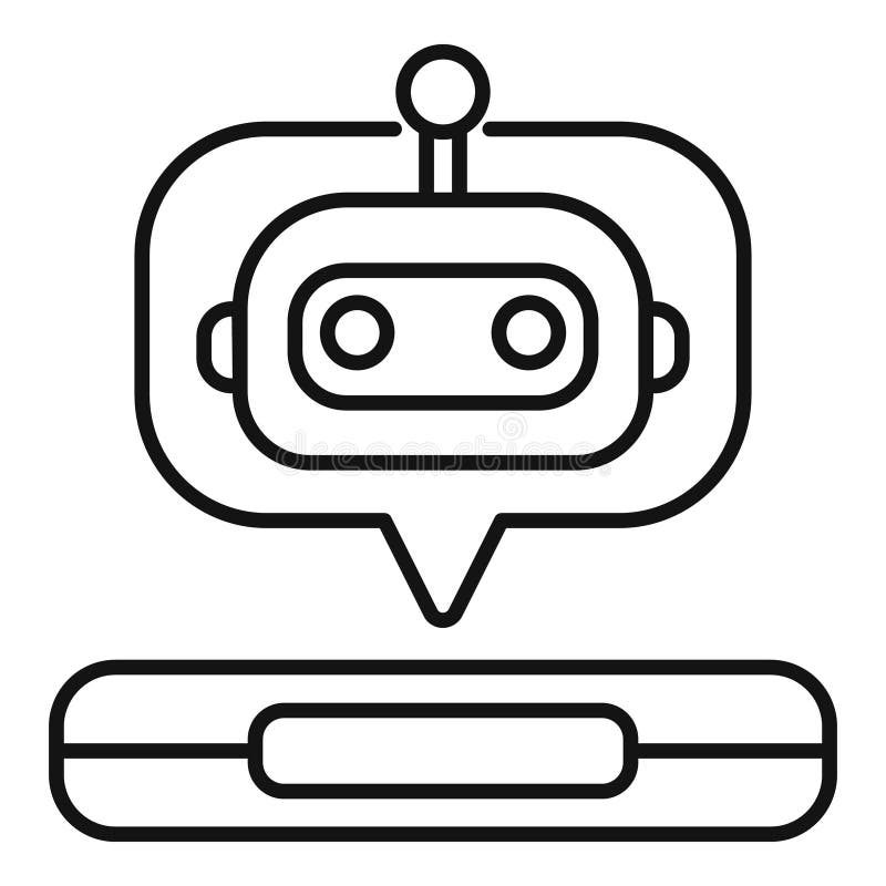 Chatbot Speaking through Smartphone Icon Representing Ai Assistant ...