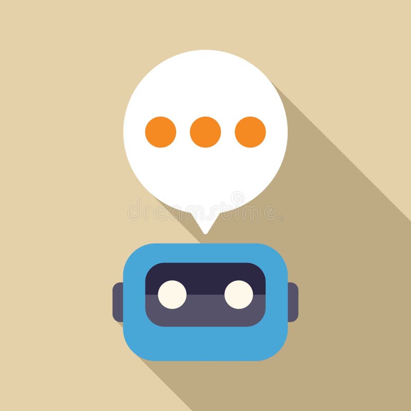 Chatbot Speaking with Three Dots Inside Speech Bubble Stock ...