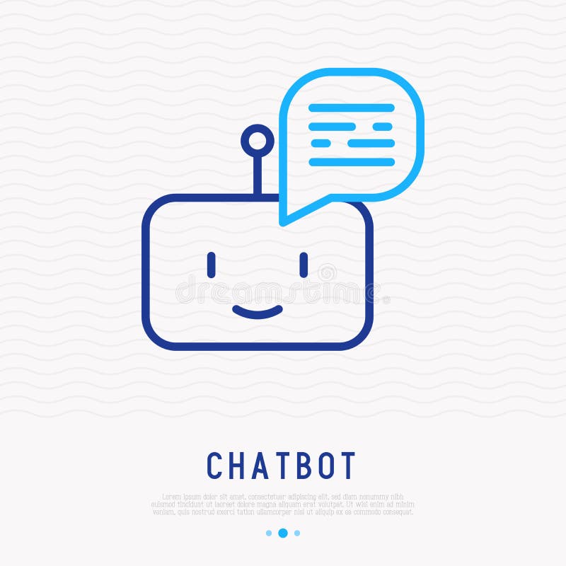 Chatbot Icon. Cute Smiling Robot, Chat Bot Say Hi.Vector Modern Flat ...