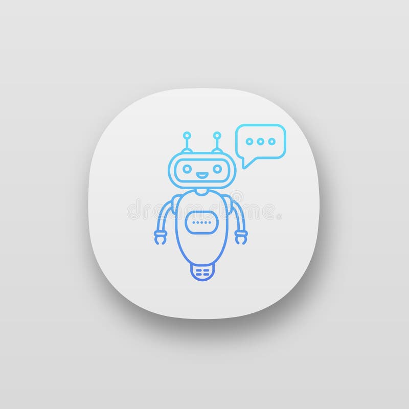 Chatbot Typing Answer App Icon Stock Vector - Illustration of button, click: 175554007