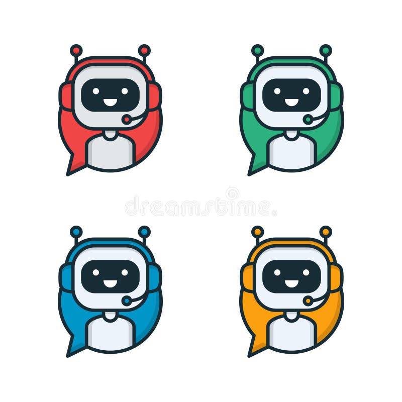 Chatbot Vector Outline Icon Stock Illustration - Illustration of design ...