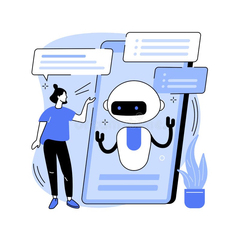 Chatbot Virtual Assistant Abstract Concept Vector Illustration. Stock ...