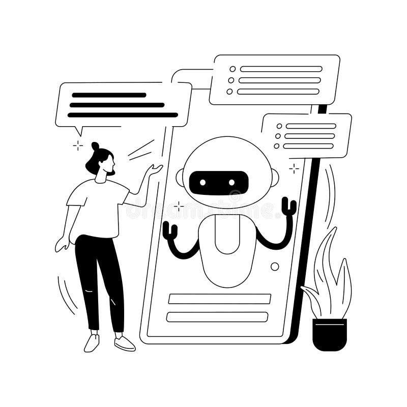 Chatbot Virtual Assistant Abstract Concept Vector Illustration. Stock ...