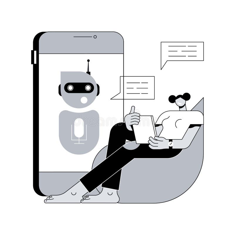 Chatbot Assistant Isolated Cartoon Vector Illustrations. Stock Vector - Illustration of chatbot ...
