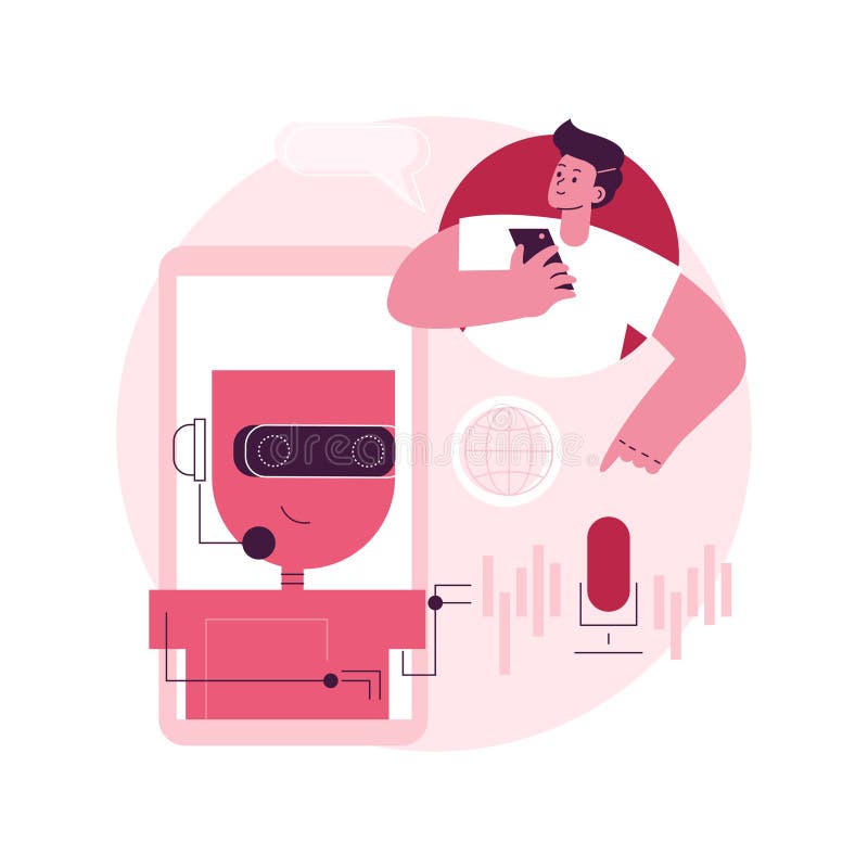Chatbot Voice Controlled Virtual Assistant Abstract Concept Vector ...
