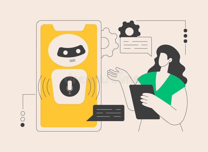 Chatbot Voice Controlled Virtual Assistant Abstract Concept Vector ...