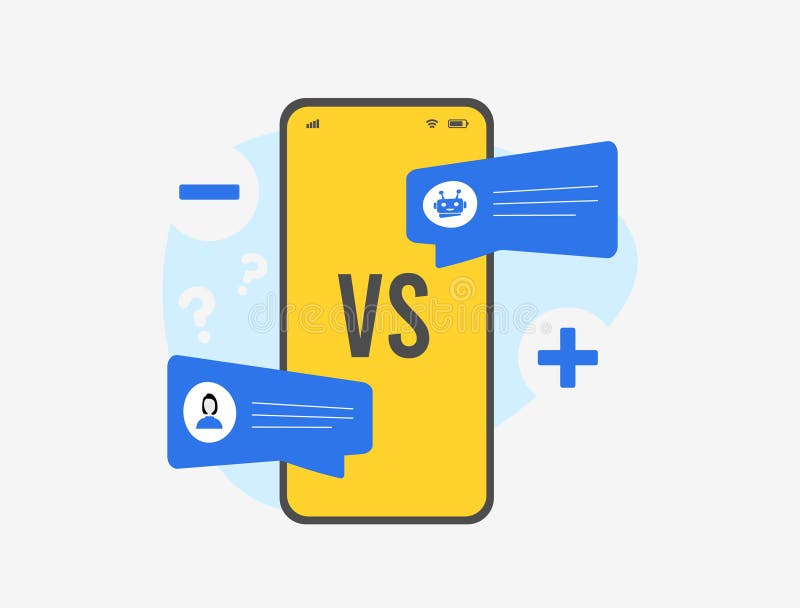Chatbot Vs Real Time Live Chat Concept. Pros and Cons for Business ... Chatbot Vs Real Time Live Chat Concept. Pros and Cons for Business ...