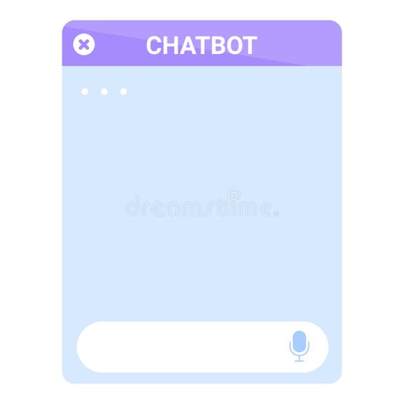 Chatbot Window Displaying Chat History and Input Bar Stock Vector ...