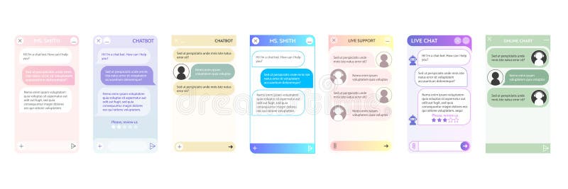 Chatbot Window Template. Life Chat Customer Service Example. Virtual ...