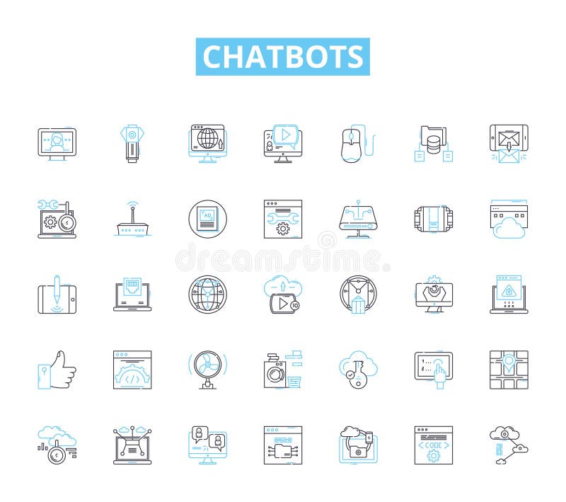 Chatbots Linear Icons Set. Automation, Conversation, Interaction ... Chatbots Linear Icons Set. Automation, Conversation, Interaction ...