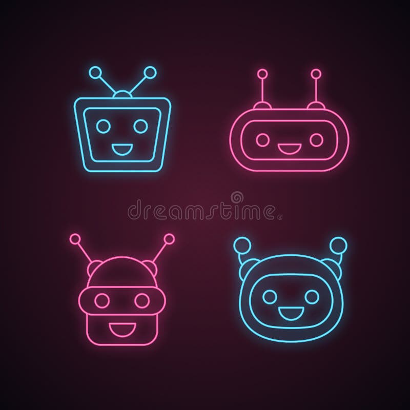 Chatbots Neon Light Icons Set Stock Vector - Illustration of ... Chatbots Neon Light Icons Set Stock Vector - Illustration of ...