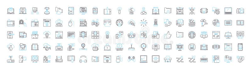 Chatbots Vector Line Icons Set Chatbots Ai Automation Dialogue Conversational Virtual Nlp