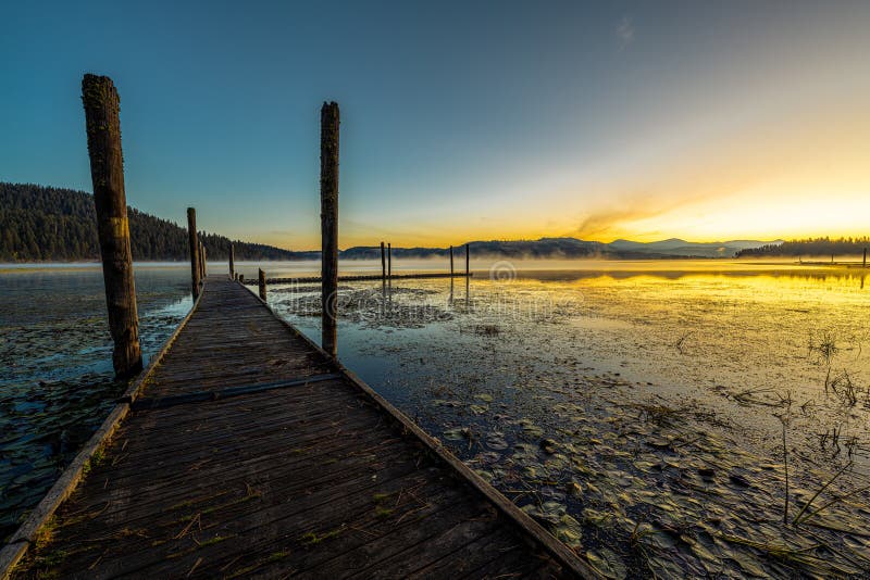 Chatcolet Lake stock photo. Image of lake, wood, peaceful - 261089604