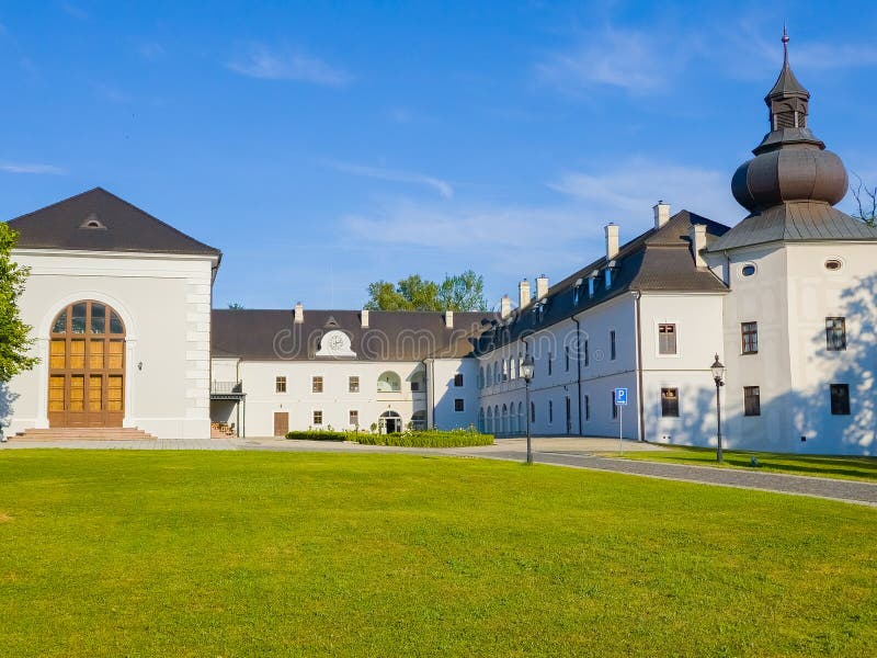Chateau Appony at Oponice in Slovakia Stock Photo - Image of park ...
