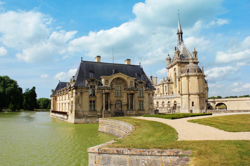 Chateau De Chantilly, Near Paris Stock Photo - Image of front, historic ...