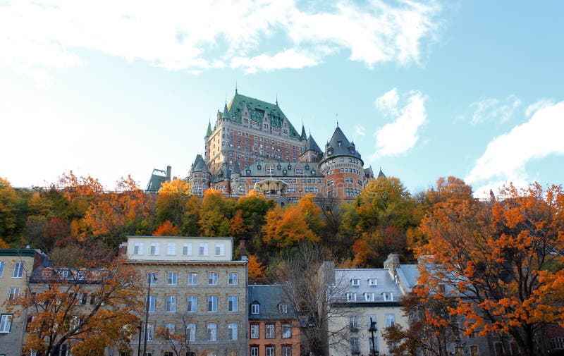 Chateau in De Stad Van Quebec, Canada Stock Foto - Image of paleis ...
