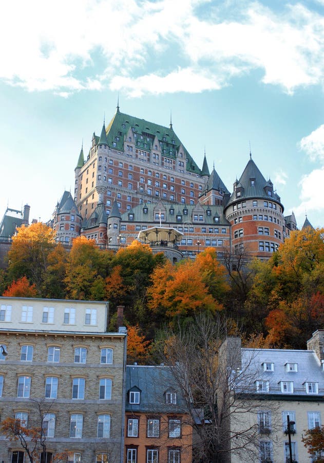 Chateau in Quebec City, Canada Stock Image - Image of autumn, castle ...