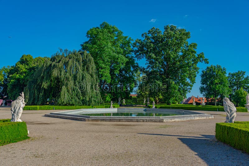 Chateau at Slavkov U Brna in Czech Republic Stock Image - Image of ...