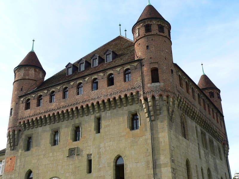 Chateau St-Marie, Lausanne ( Suisse ) Stock Photo - Image of sandstone ...