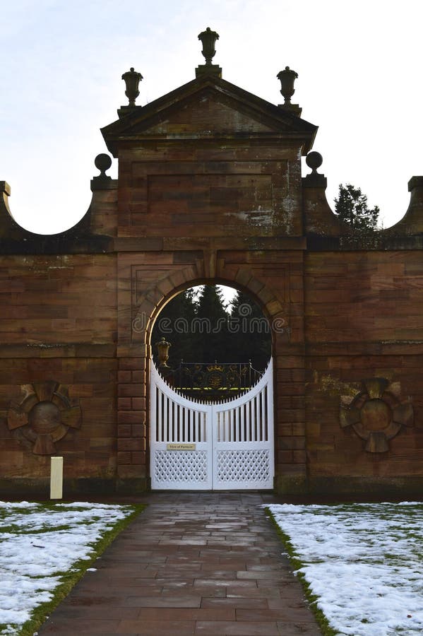 Chatelherault Gates stock image. Image of wood, material - 49924413