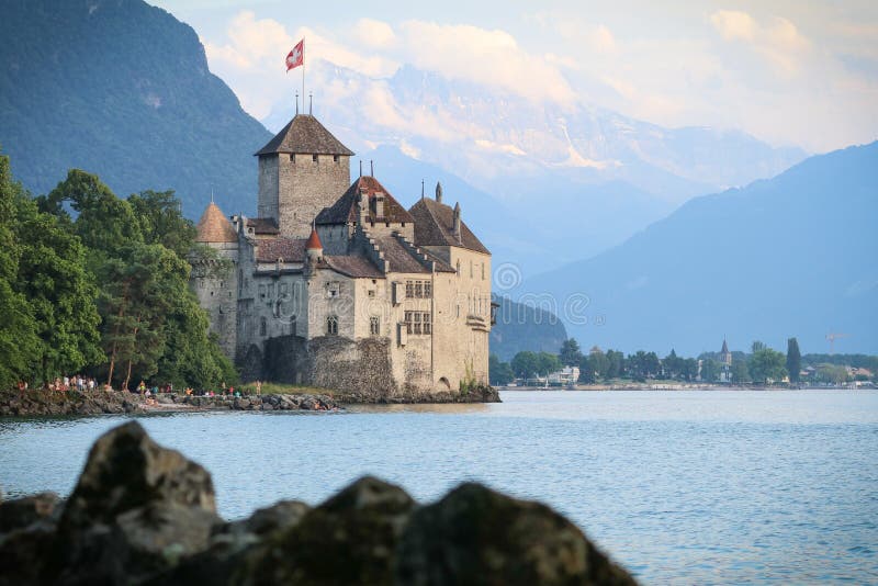 Chateu de Chillon editorial photography. Image of chillon - 95739647