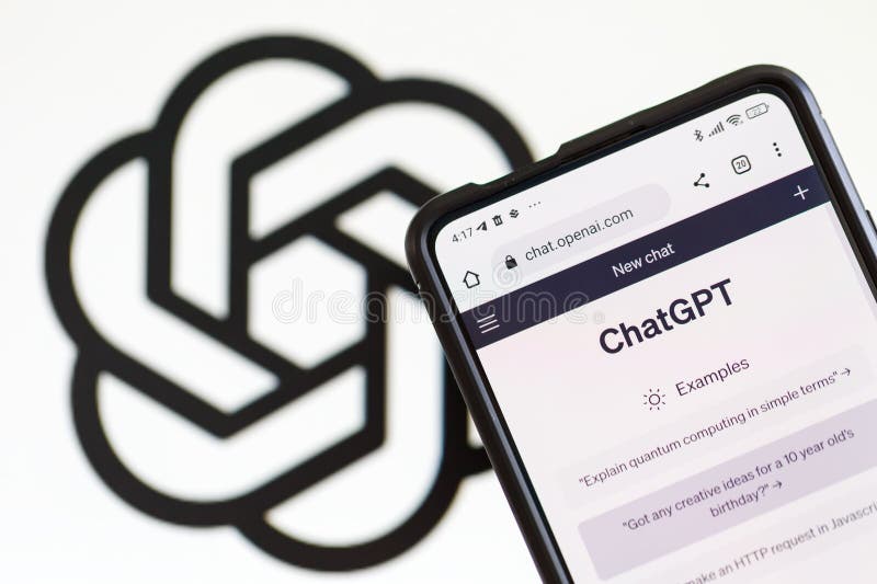 ChatGPT Artificial Intelligence AI Chat GPT with OpenAI Logo Fotografia ...